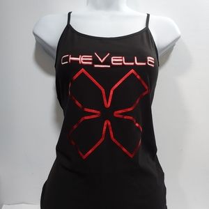Tops | Chevelle Band Tank Top Red Metallic Vinyl Chevel Shirt Womens ...